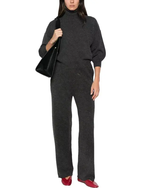 MLM Roll-neck Three-quarter-sleeve Sweater - Grey