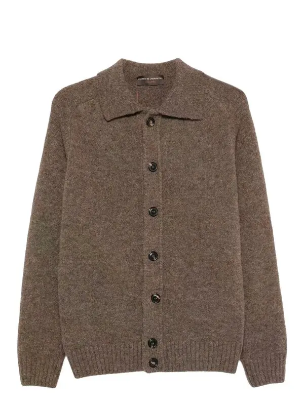 FILIPPO DE LAURENTIIS Button-fastening Cardigan - Brown