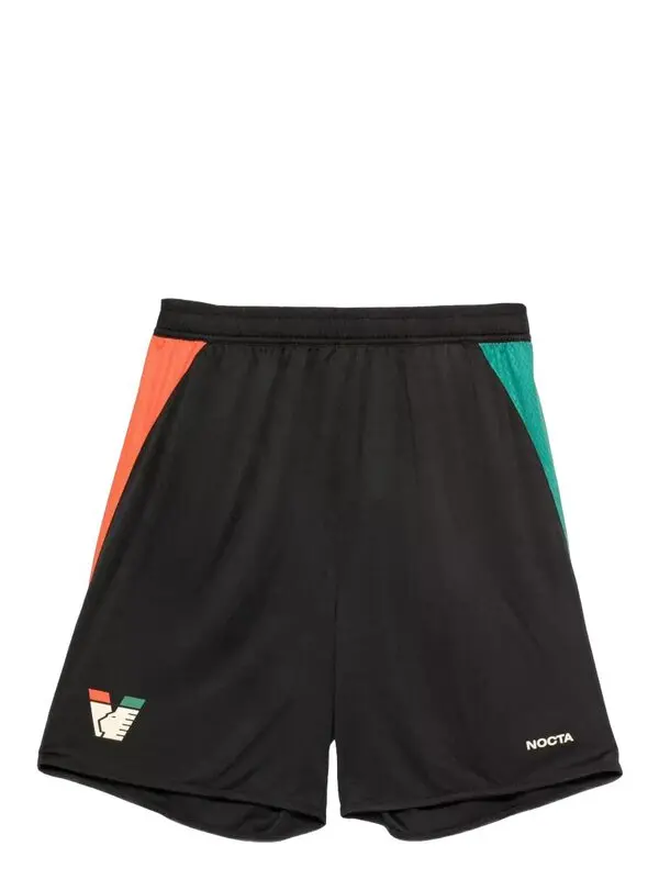 VENEZIA FC Home Logo-detail Panelled Shorts - Black