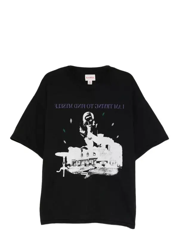 KAMIYA Graphic-print T-shirt - Black