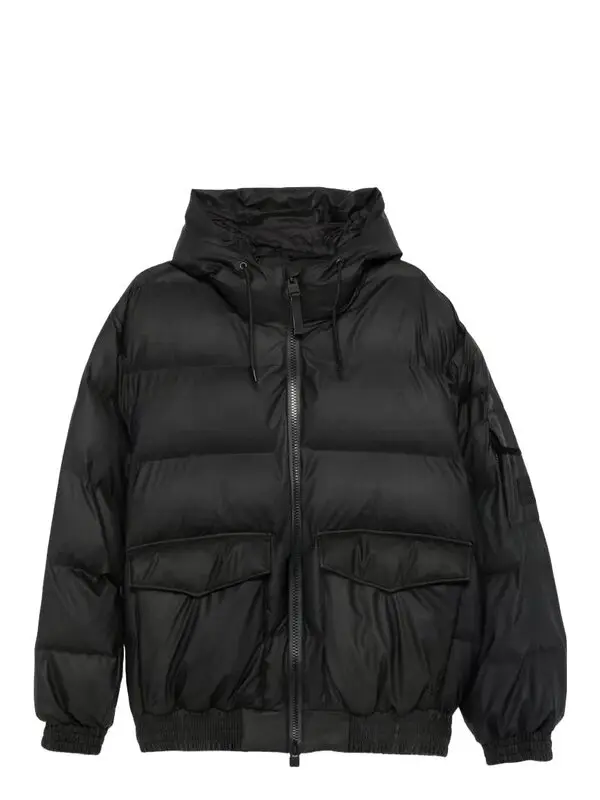Rains Hooded Padded Jacket - Black