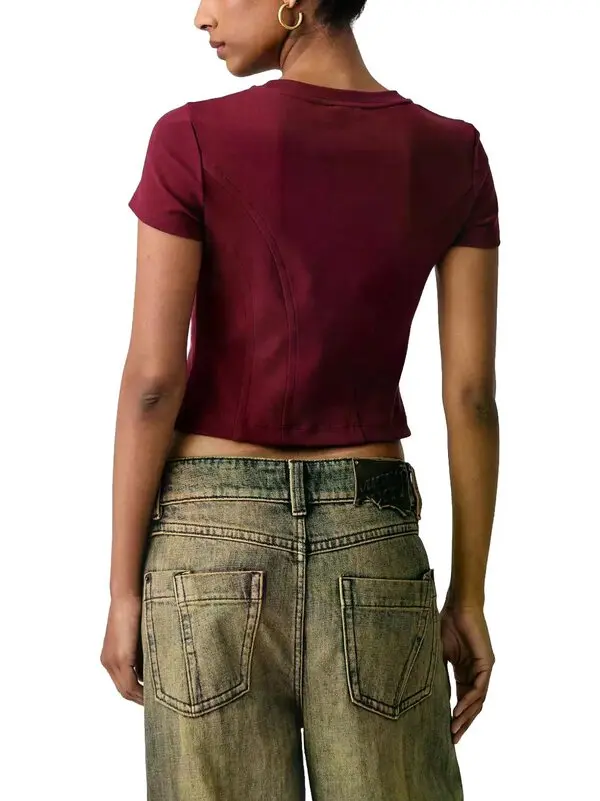 Miss Sixty Panelled T-shirt - Red