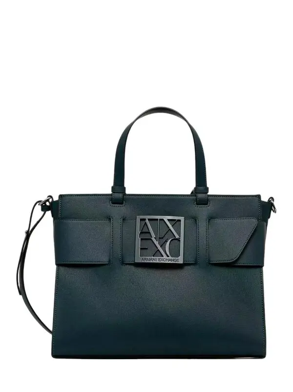 Armani Exchange Logo-plaque Tote Bag - Green