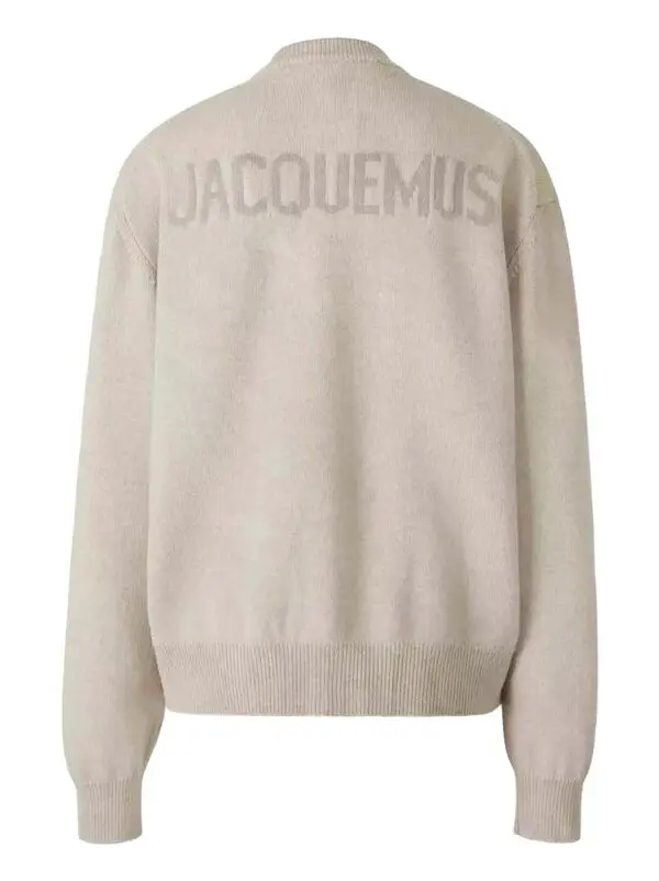 Jacquemus Logo-intarsia Cardigan - Neutrals