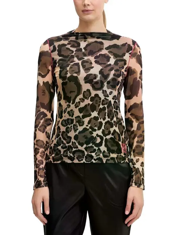 SPORTALM Tamarin Leopard-print Top - Brown