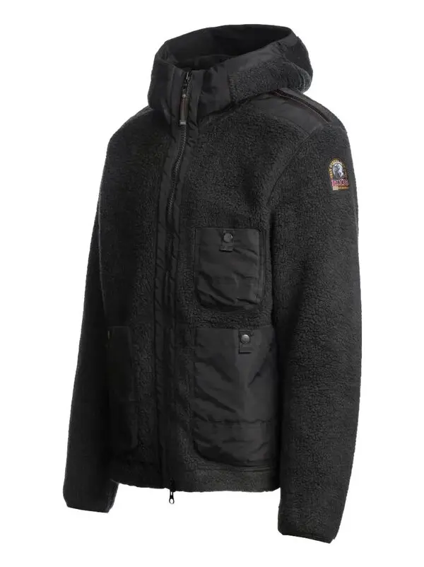 PARAJUMPERS Sundre Panelled Hooded Jacket - Black