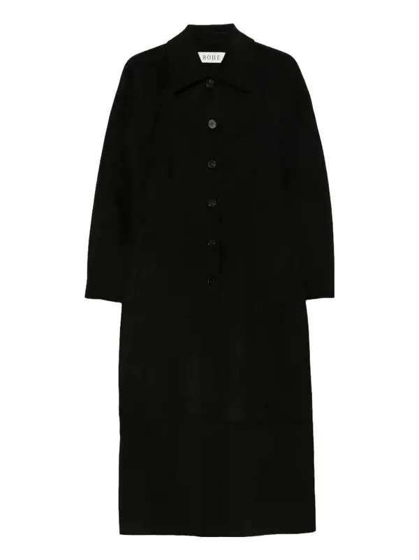 RÓHE Button-fastening Spread-collar Coat - Black