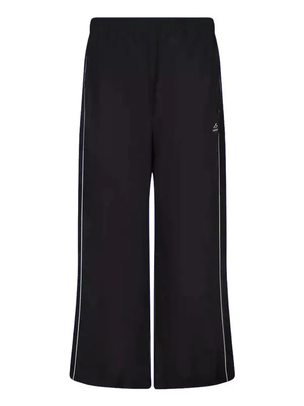 Balenciaga Piped Logo-print Track Pants - Black