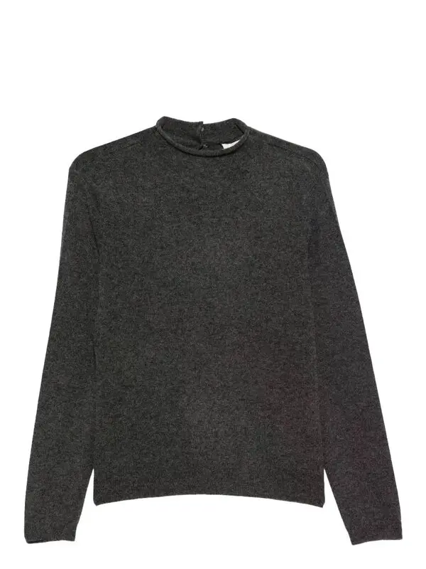 MLM High-neck Cutout-back Sweater - Grey