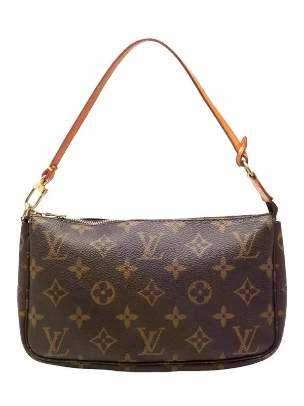 LOUIS VUITTON 2000 Monogram Pochette Accessoires Shoulder Bag - Brown