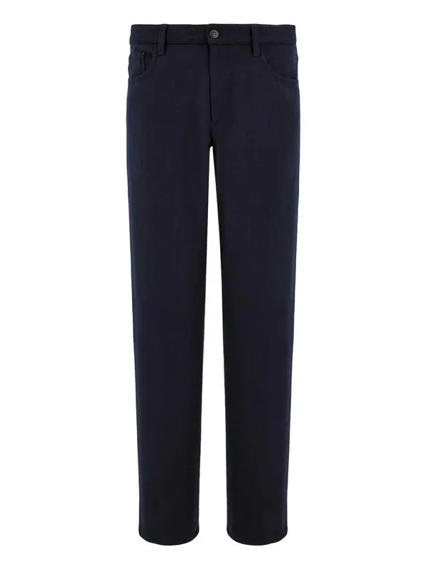 Canali Levante Navy Impeccabile Wool Regular-fit Pants - Blue
