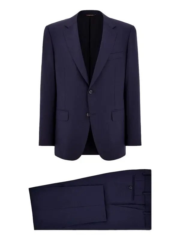Canali Wool Single-breasted Regular-fit Suit - Blue