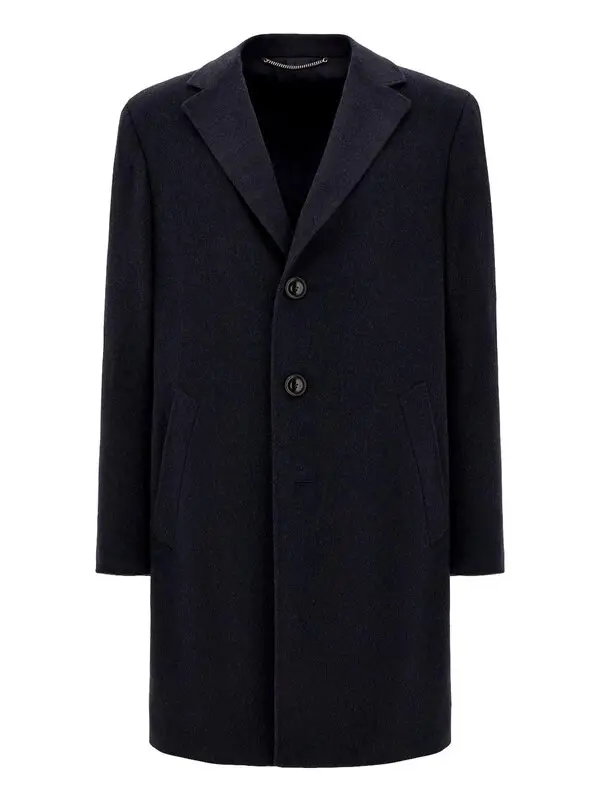 Canali Cashmere Single-breasted Kei Coat - Blue
