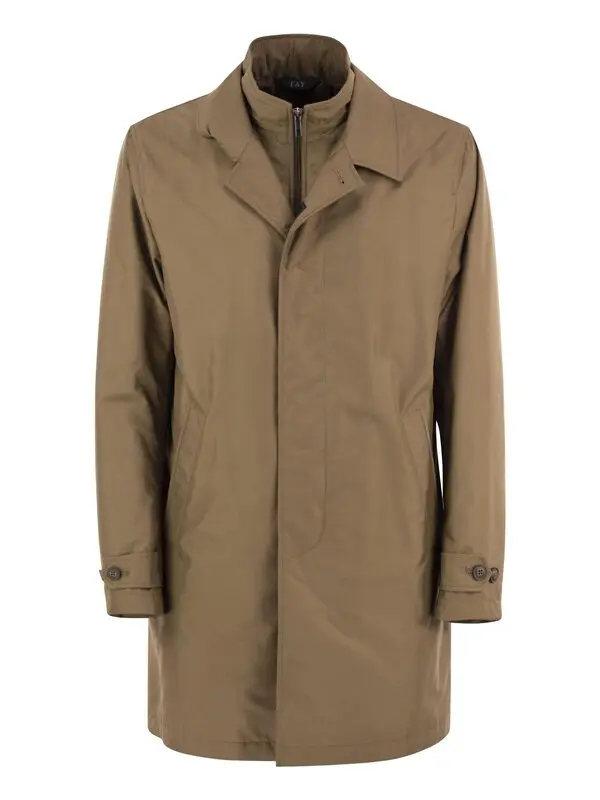 FAY Morning Coat Padded Technical Fabric Coat - Multicolor