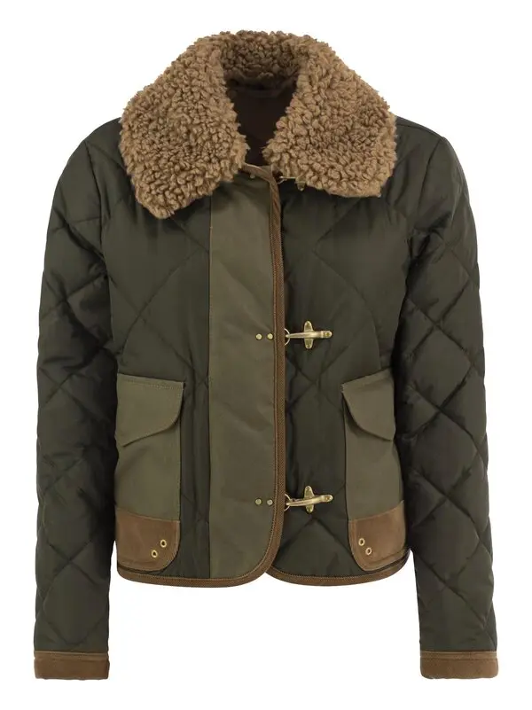 FAY Mini 3 Ganci Quilted Jacket With Detachable Collar - Multicolor
