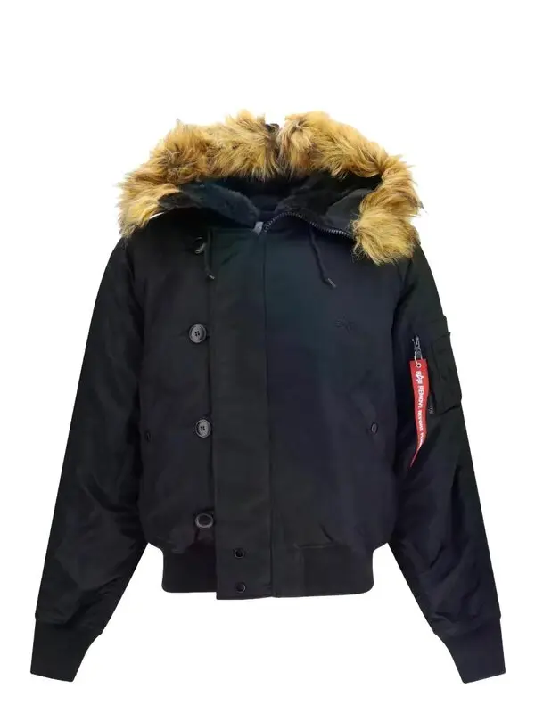 Alpha Industries N-2b Heritage Faux-fur Trim Jacket - Black