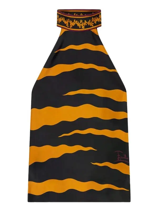 Emilio Pucci Fiamme-print Halter Top - Orange