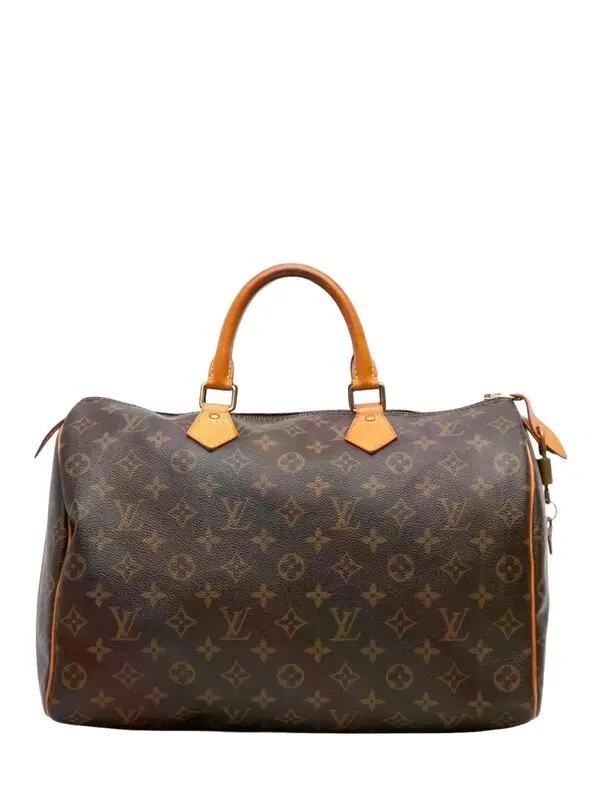 LOUIS VUITTON 2010 Monogram Speedy 35 Boston Bag - Brown