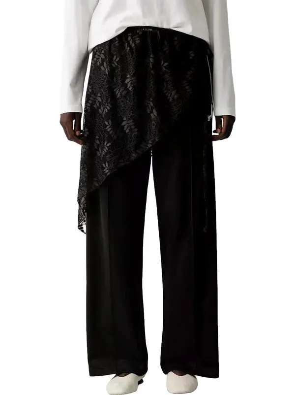 Adidas Lace-overlay Track Pants - Black