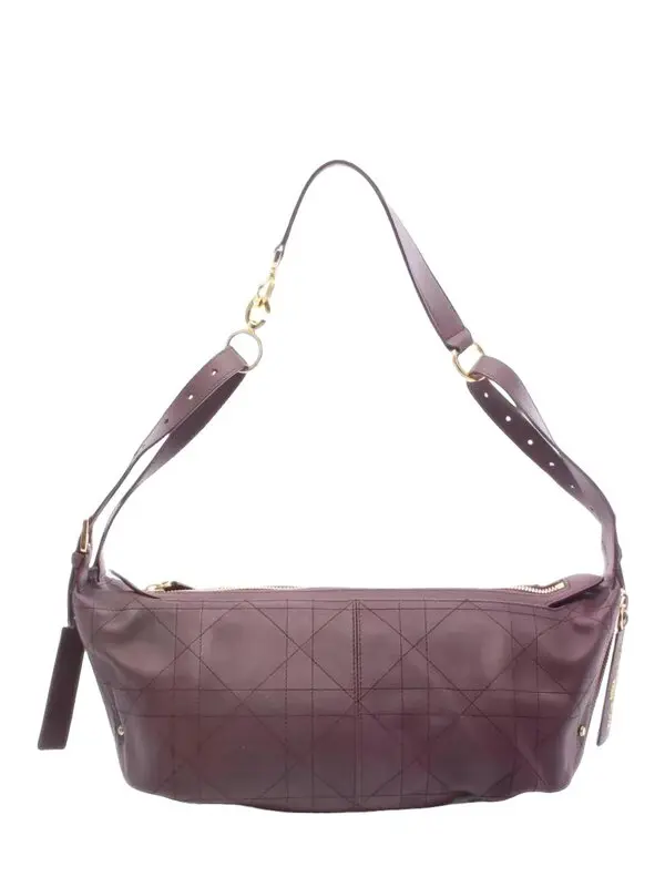 Dior 2010s D-journey Cannage Shoulder Bag - Red