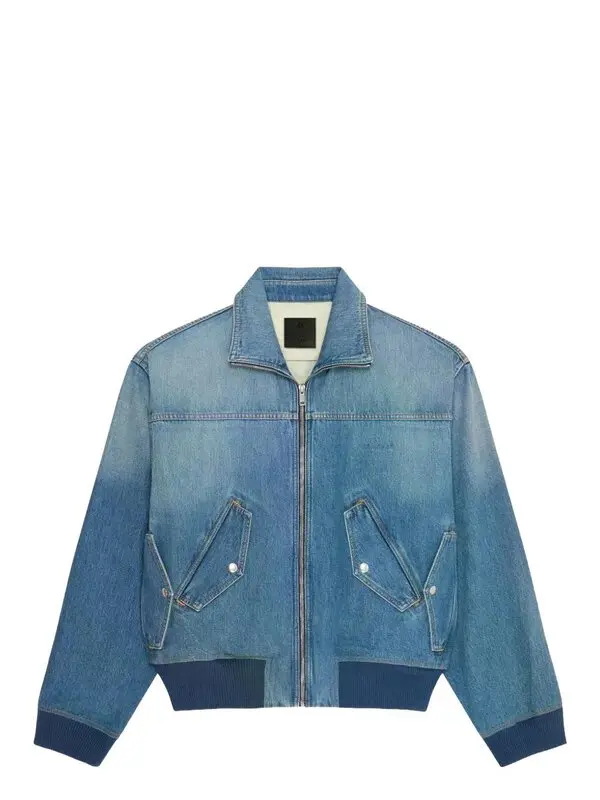 Givenchy Bomber Jacket In Denim - Blue