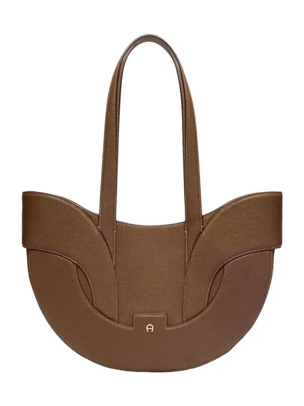 AIGNER Large Sellina Leather Tote Bag - Brown