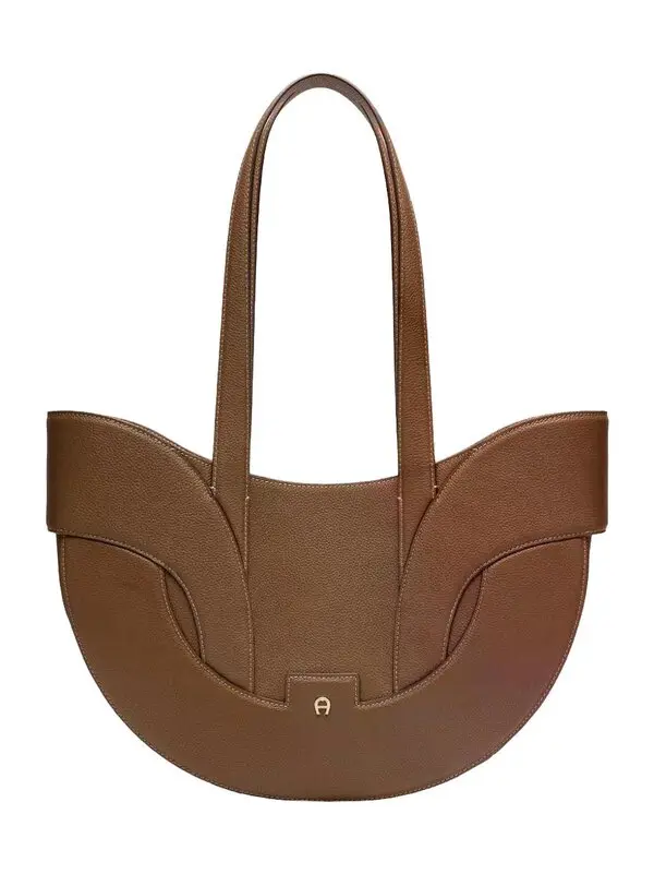 AIGNER Large Sellina Leather Tote Bag - Brown