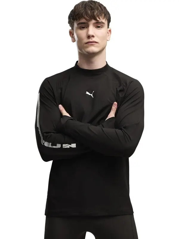 PUMA Brightstride Cloudspun Ultra Soft Long Sleeve Running T-shirt - Black