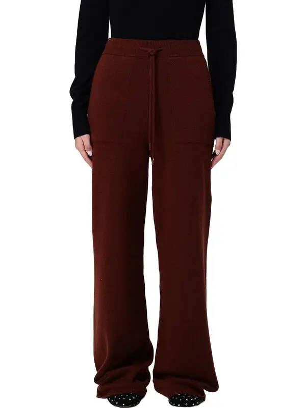 Max Mara High-waisted Pure Cashmere Knit Wide-leg Trousers - Brown