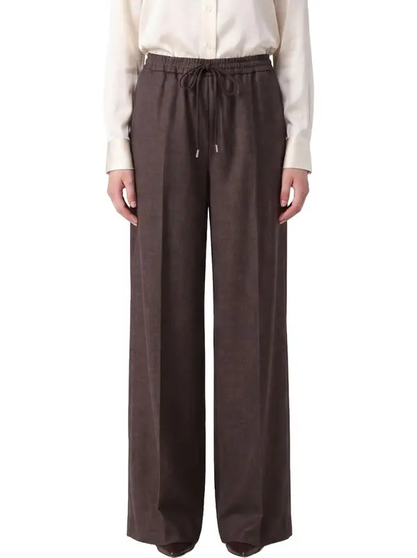 Max Mara High-waisted Shetland Wool Wide-leg Palazzo Trousers - Gray