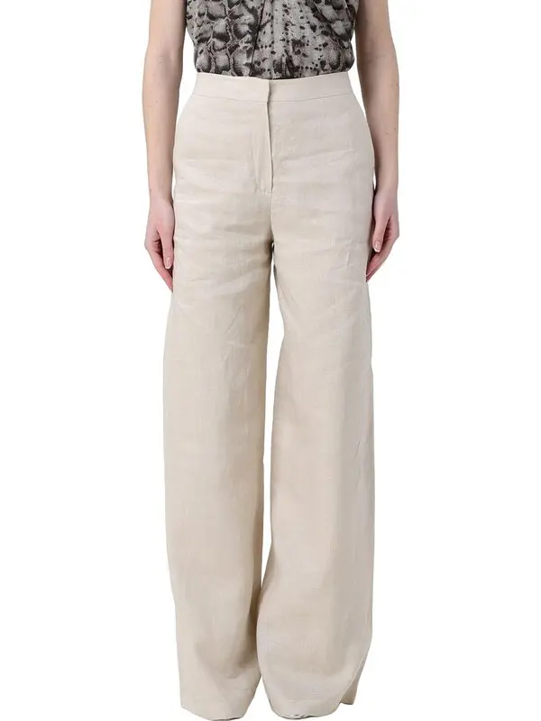 Max Mara Linen Wide Leg Trousers - Multicolor