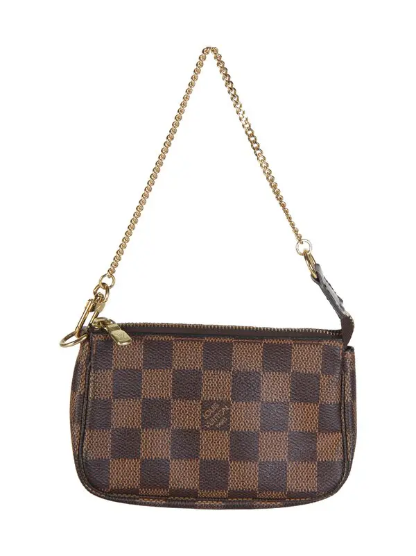 LOUIS VUITTON Damier Ebene Canvas Pochette Accessoires - Brown