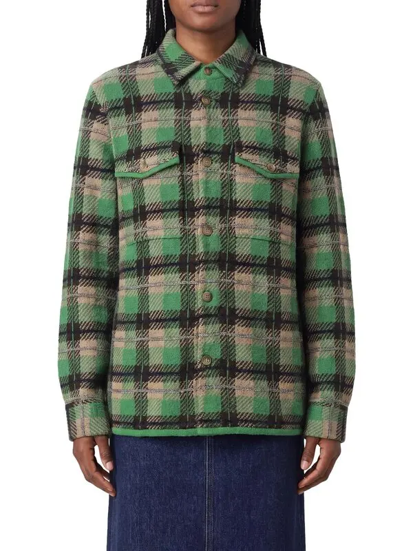 Guest In Residence Check 100% Cashmere Shirt With Classic Collar - Brown