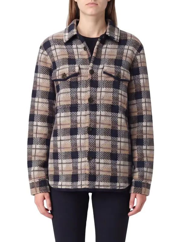 Guest In Residence Check 100% Cashmere Shirt With Classic Collar - Camel