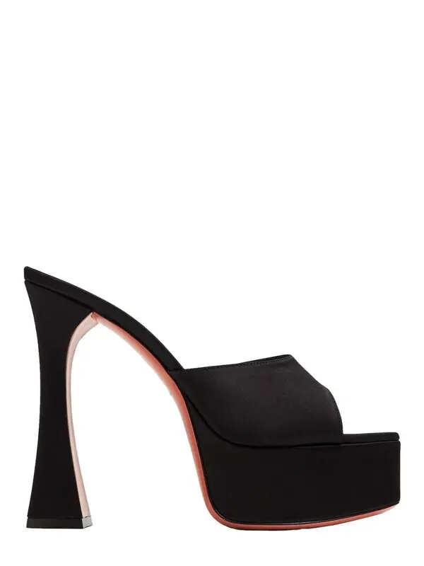 Amina Muaddi Heeled Sandal - Black