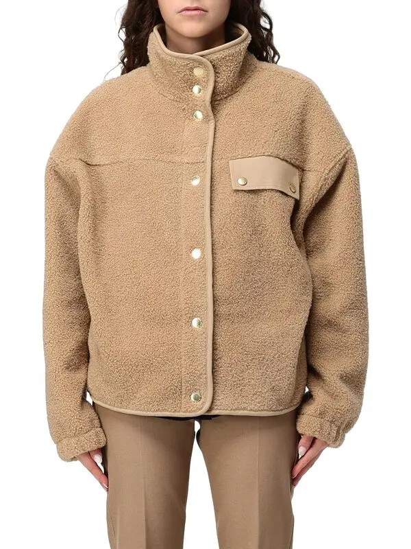 Barbour Relaxed Fit Fleece Jacket In Recycled Polyester With High Neck - Beige