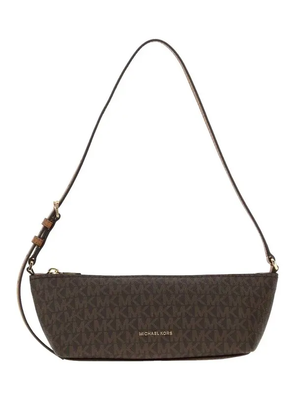 Michael Kors Laila Mk Monogram Coated Canvas Shoulder Bag - Yellow