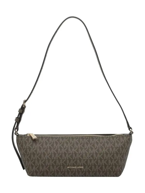 Michael Kors Laila Mk Monogram Coated Canvas Shoulder Bag - Green