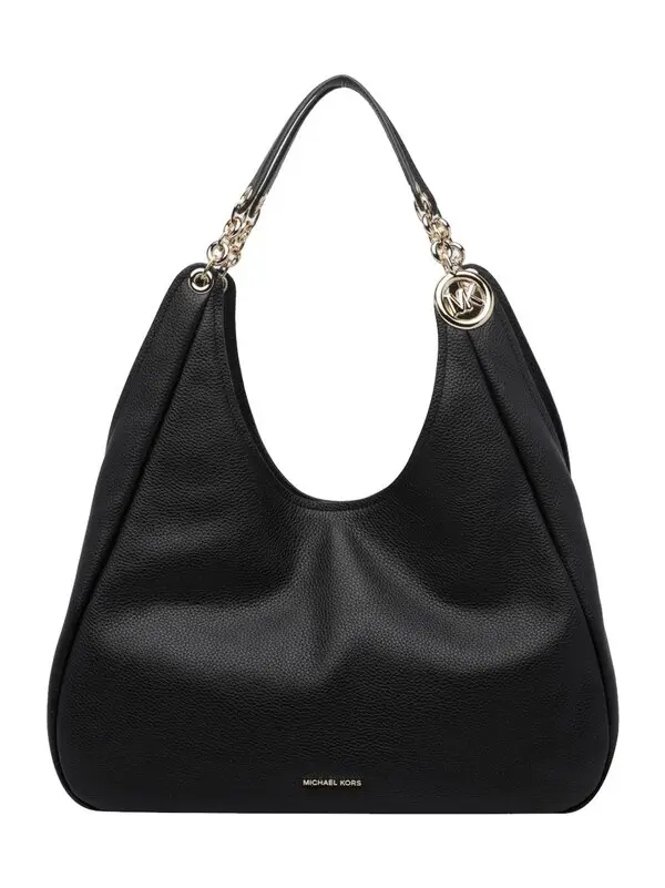 Michael Kors Ellie Large Grained Calf Leather Tote Bag - Black
