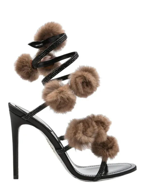 Rene Caovilla Heeled Sandal - Black