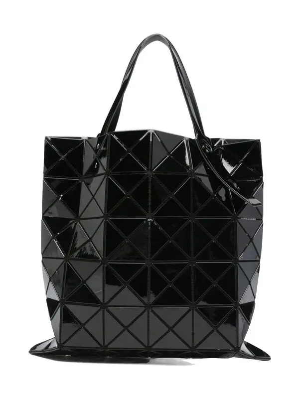 Issey Miyake Lucent Handbag With Geometric Design And Adjustable Handles - Black