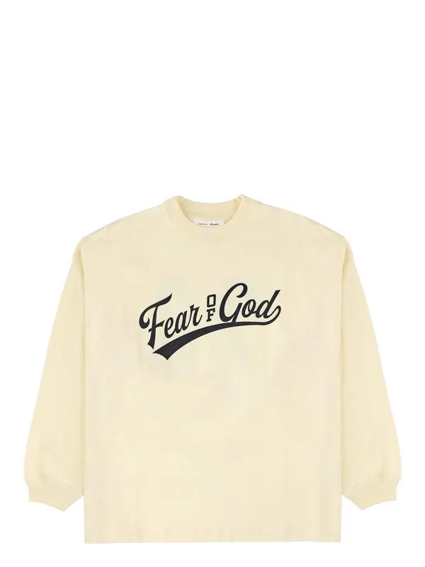 Fear Of God T-shirt A Manica Lunga "merch - Ivory