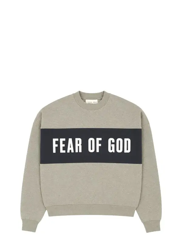Fear Of God Felpa Cropped Con Stampa - Grey