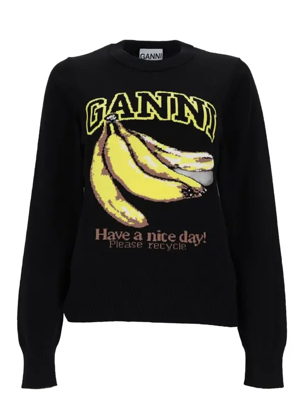 GANNI Maglia "banana - Black