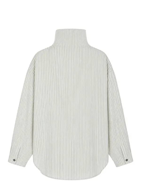 ALYSI Camicia Con Collo Alto - Ivory