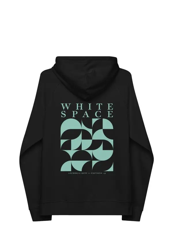 ANCHOR & CREW Fifteen White Space Editions Organic Cotton Hoodie - Black