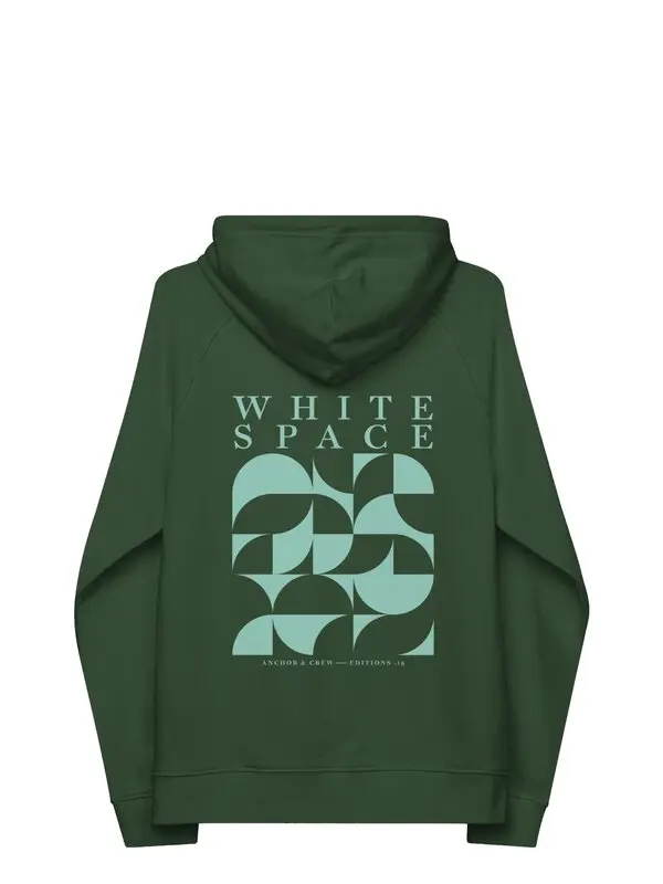 ANCHOR & CREW Bottle Fifteen White Space Editions Organic Cotton Hoodie - Green