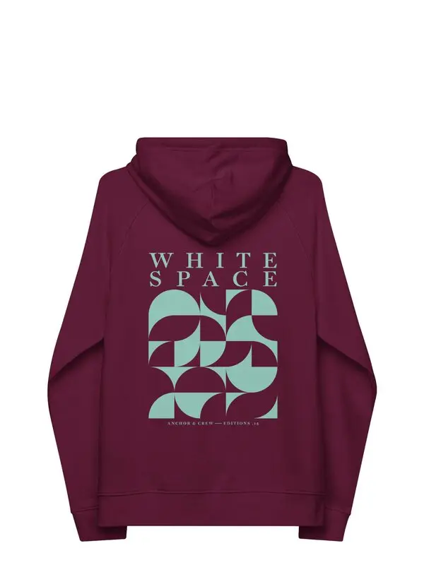 ANCHOR & CREW Burgundy Fifteen White Space Editions Organic Cotton Hoodie - Red
