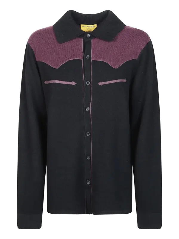 Guest In Residence Cashmere Western Button-up Shirt - Nero