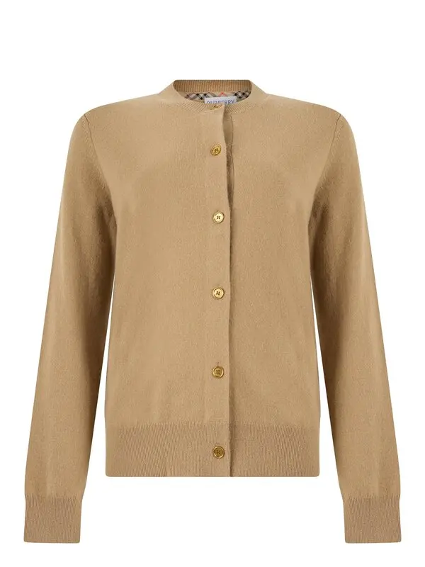 Burberry Button-front Cashmere Cardigan - Beige